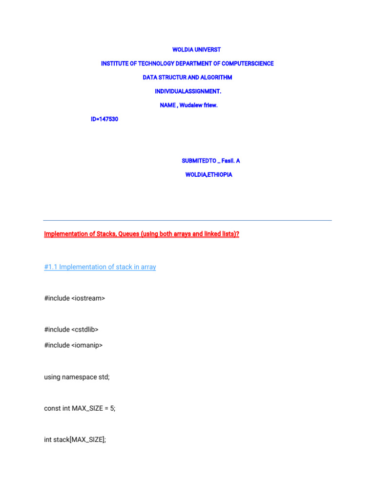 Data Structur Individual Ssignment | PDF