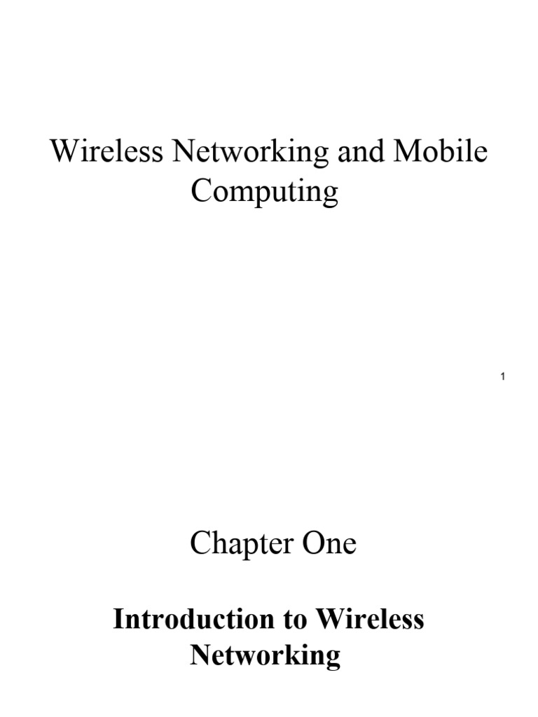 Chapter 1 | Download Free PDF | Antenna (Radio) | Computer Network