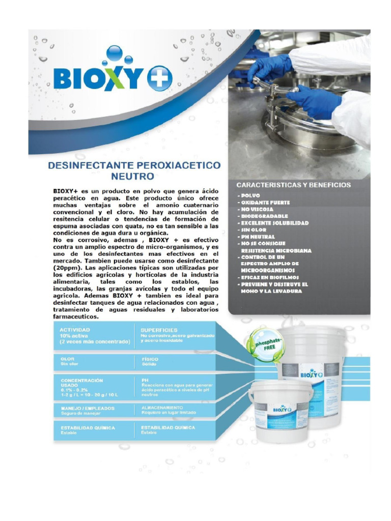 Ficha Tecnica Bioxy Plus | PDF