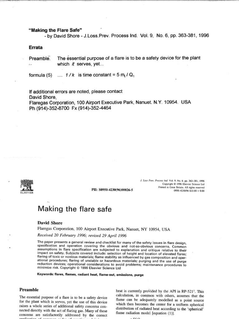 Making Flare Safe by David Shore | PDF