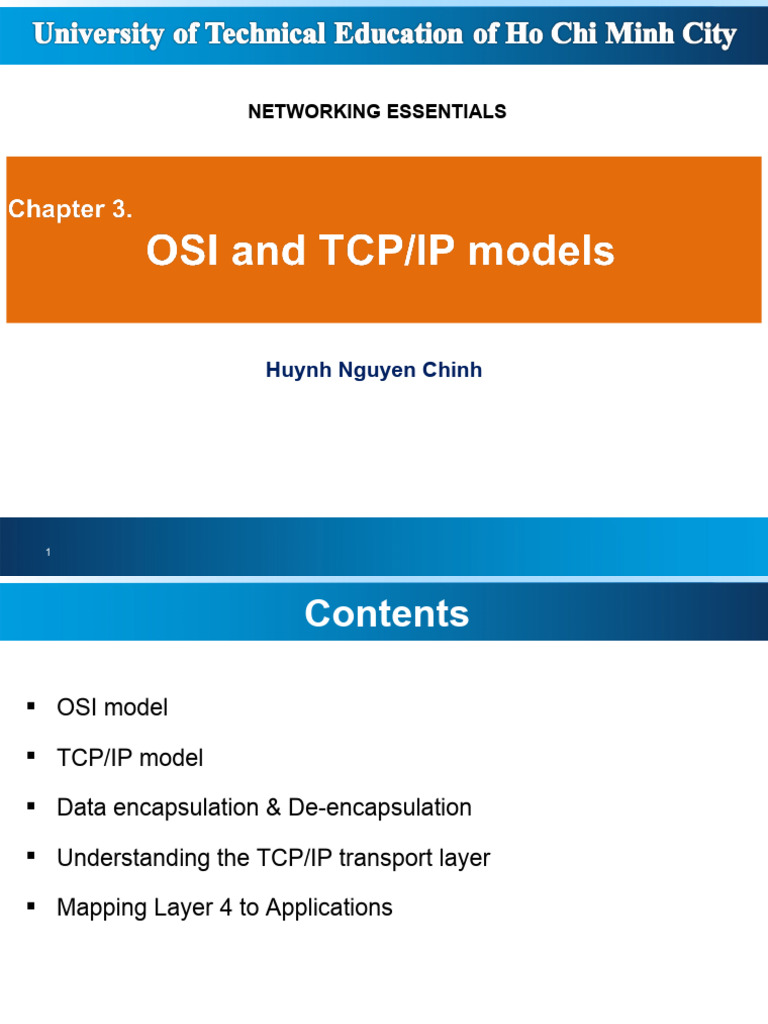 Chapter 1 Osi Tcpip Models 2 Download Free Pdf Internet Protocol Suite Osi Model 