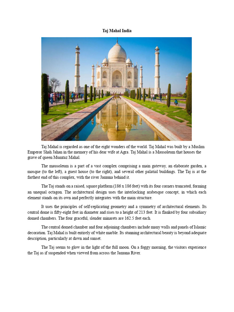 Taj Mahal India | PDF