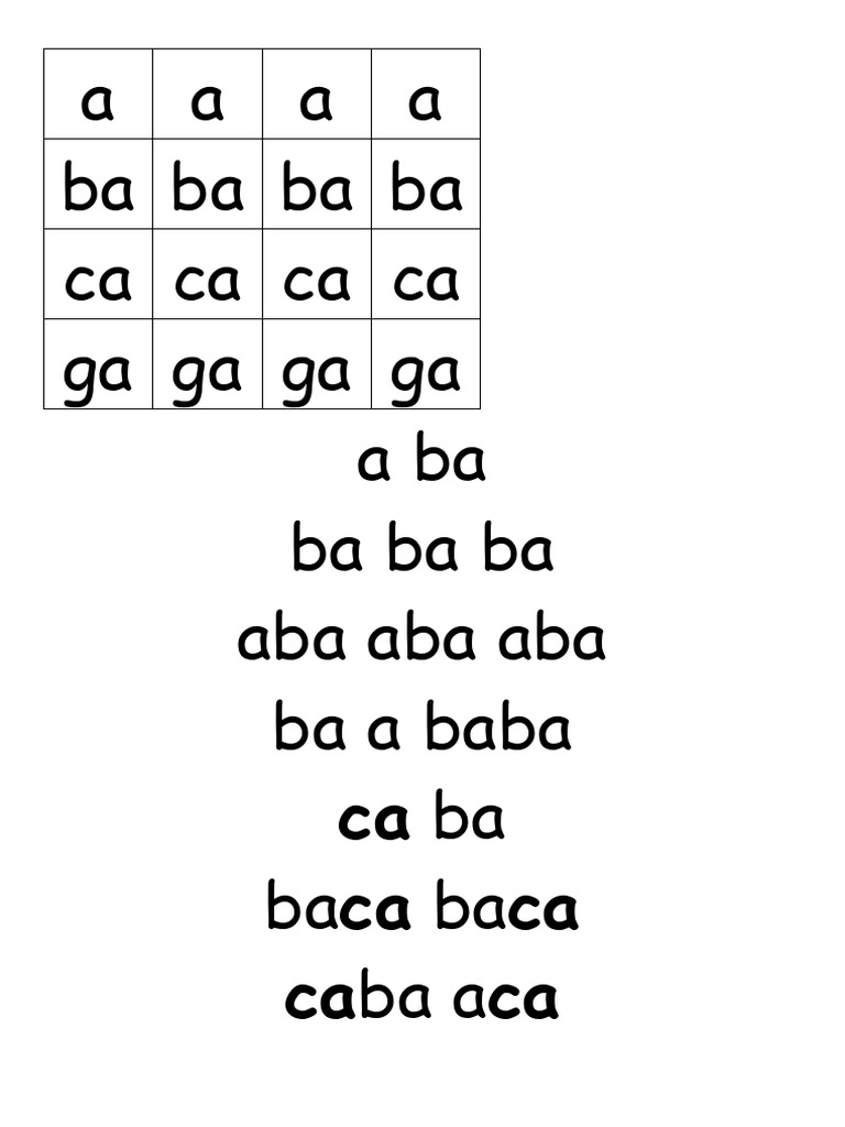 Buku Abacaga: Belajar Membaca Anak | PDF | Seni & Disiplin Bahasa