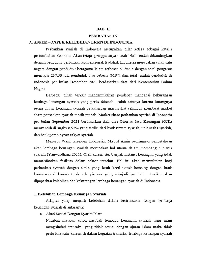 Makalah Kekuatan Dan Kelemahan Pada LKMS Di Indonesia | PDF