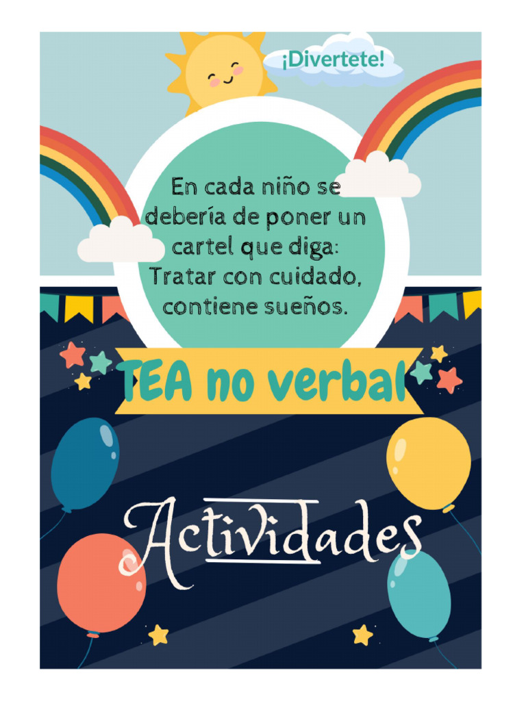 Actividades Tea No Verbal RBK | PDF