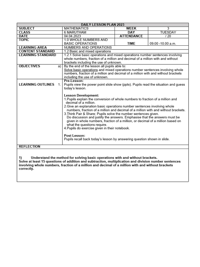 MATHS 6 MARUTHAM 1.2.1 Basic Operations | PDF | Numbers | Integer