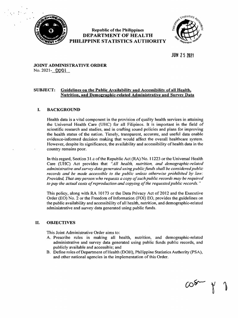 Health Data Accessibility Guidelines in PH | PDF | Metadata | Information