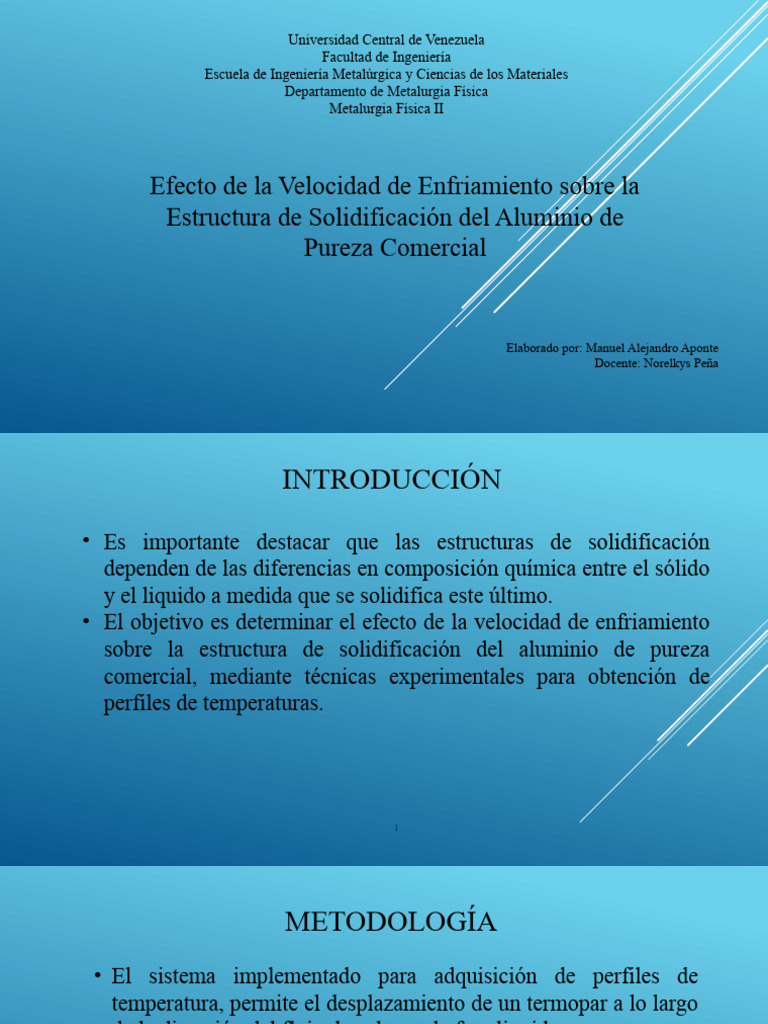 Manuel Aponte Presentacion Meta II | PDF | Aluminio | Metalurgia
