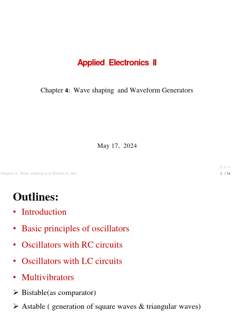 Chapter 4 | PDF | Electronic Oscillator | Operational Amplifier