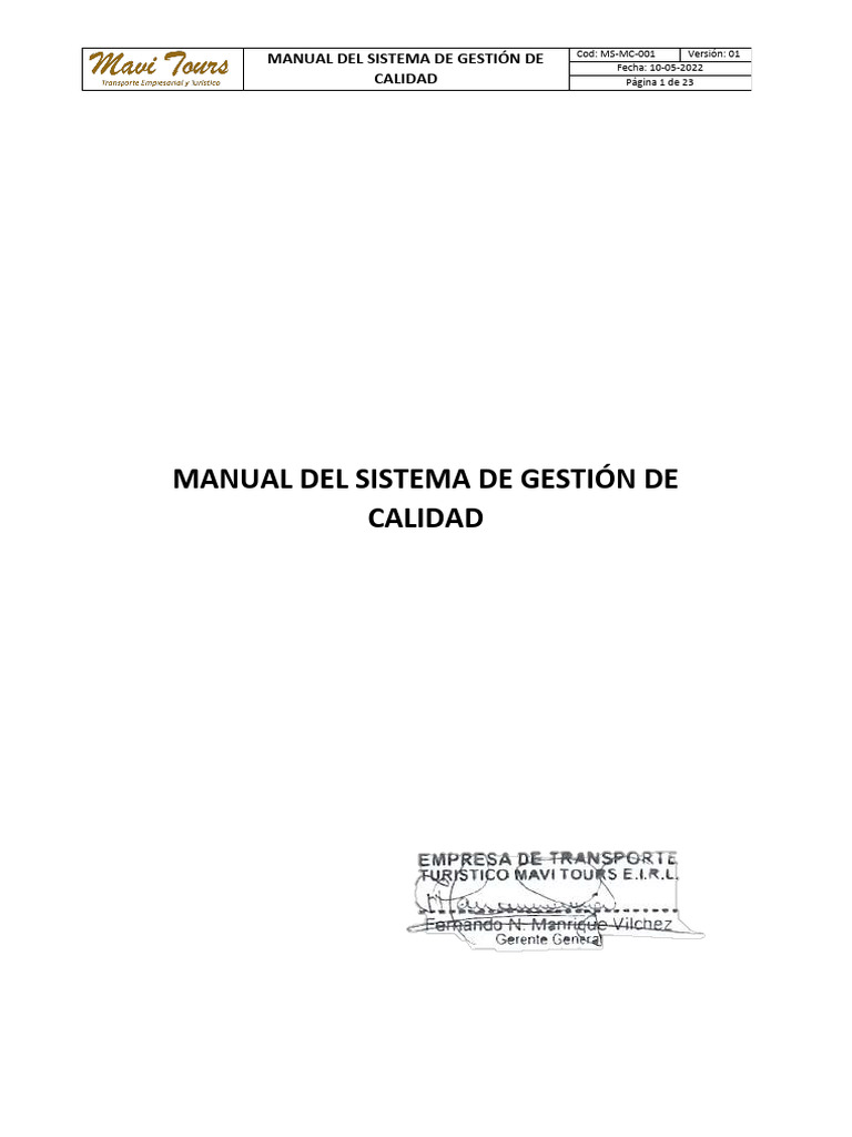 SISTEMA DE GESTIÓN DE CALIDAD | Descargar gratis PDF | Sistema de manejo de calidad | Calidad ...
