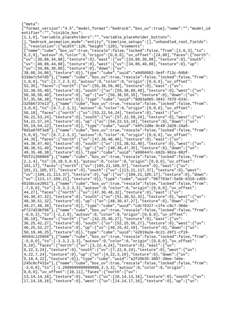 model.bbmodel | PDF | Computer Graphics | Graphics
