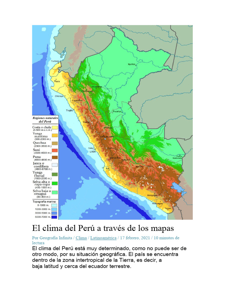 El clima del Perú a través de los mapas | PDF | Clima | Herida