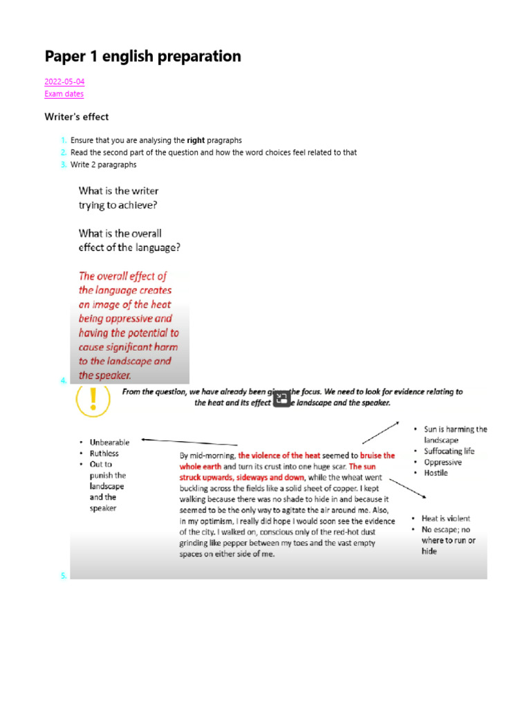 Paper 1 English Preparation Igcse | PDF | Thought | Cognition