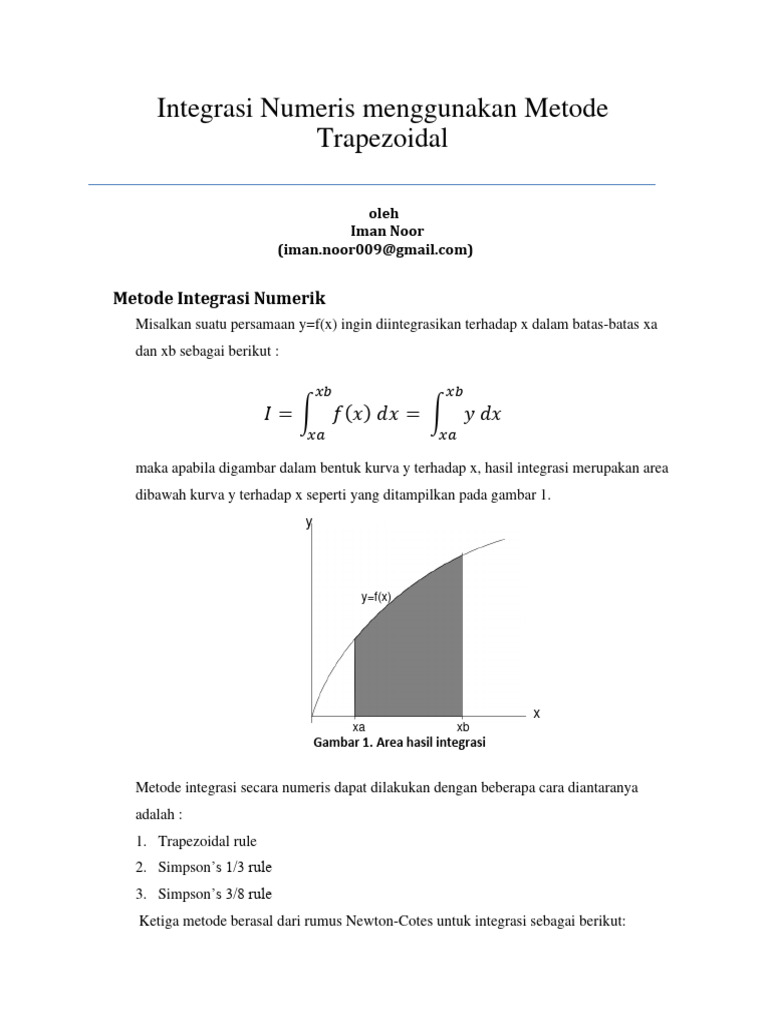 Metode Trapezoidal-Iman Noor | PDF
