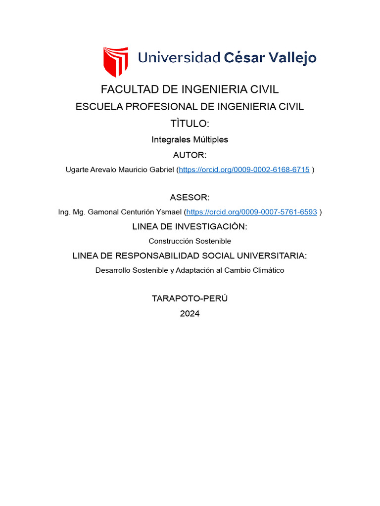 Informe Academico de Mate 3 | PDF | Integral | Derivado