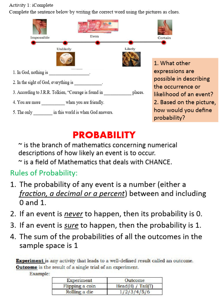 Presentation 1 | PDF | Probability | Mathematics