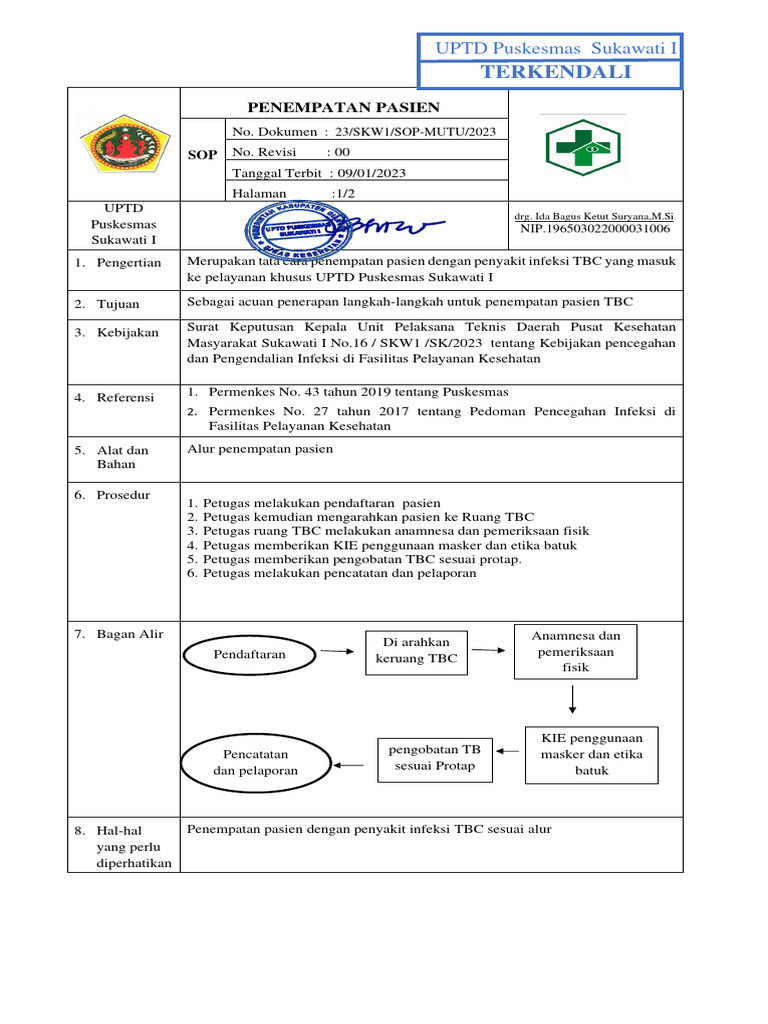 Sop Penempatan Pasien | PDF | Pengembangan Diri | Sains & Matematika