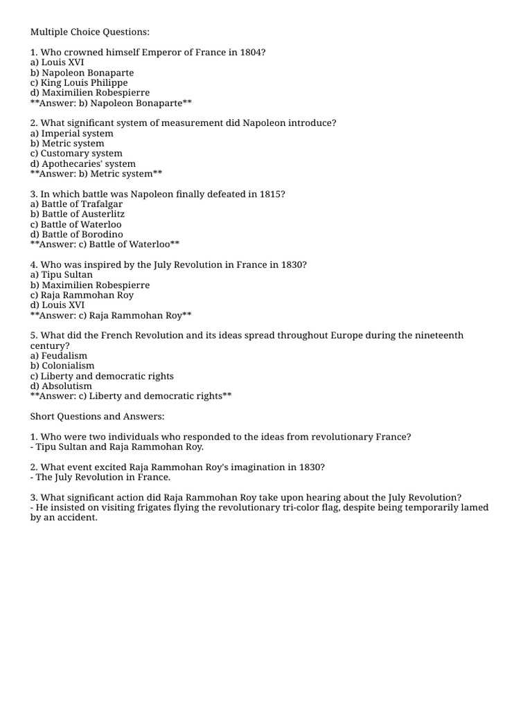 Napoleon and Revolutionary Influences | PDF
