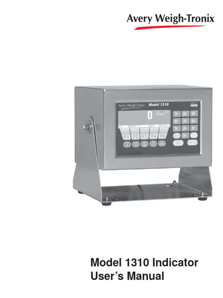 Balance Avery Weigh-Tronix Indicator 1310 | Download Free PDF ...