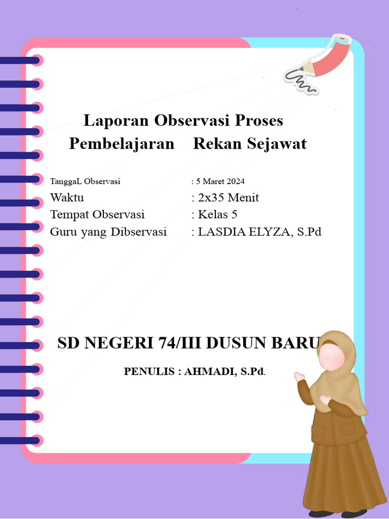 Observasi Pembelajaran Ibu Lasdia Elyza | PDF