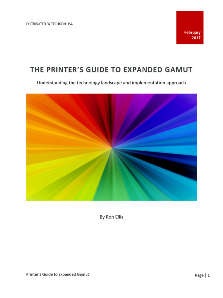 Techkon Expanded Gamut Whitepaper Final | PDF | Printing | Color
