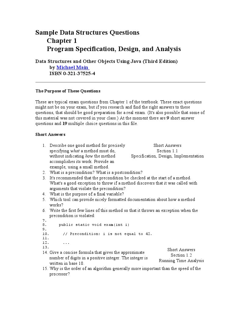 Java Data Structures Exam Prep | PDF | Time Complexity | Logarithm