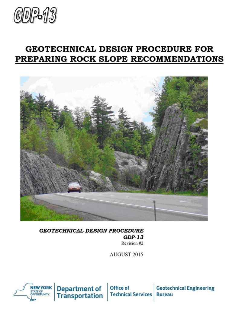 Geotech Design Procedure For Rock Slope Recommendations | PDF ...