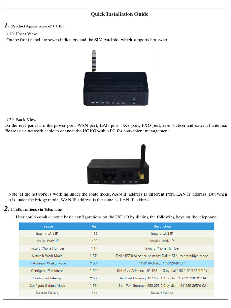 UC100 | PDF | Computer Network | Ip Address