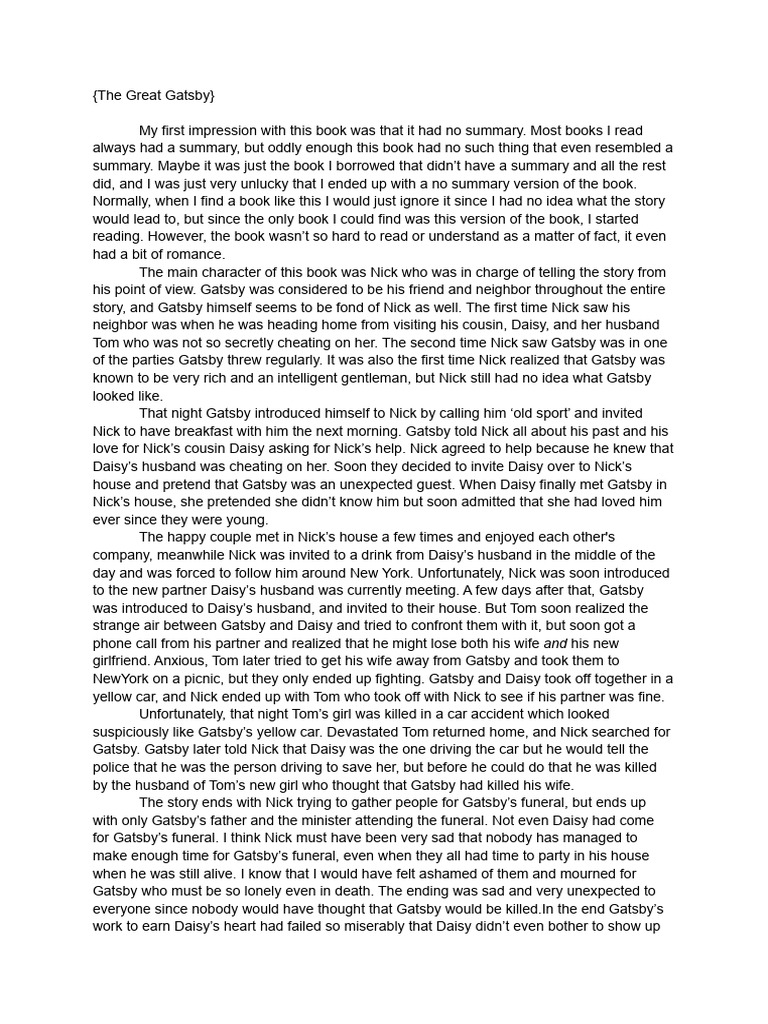 The Great Gatsby | PDF | The Great Gatsby