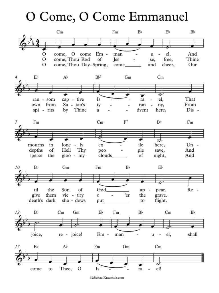 O-Come-O-Come-Emmanuel-C-Minor-1 | PDF