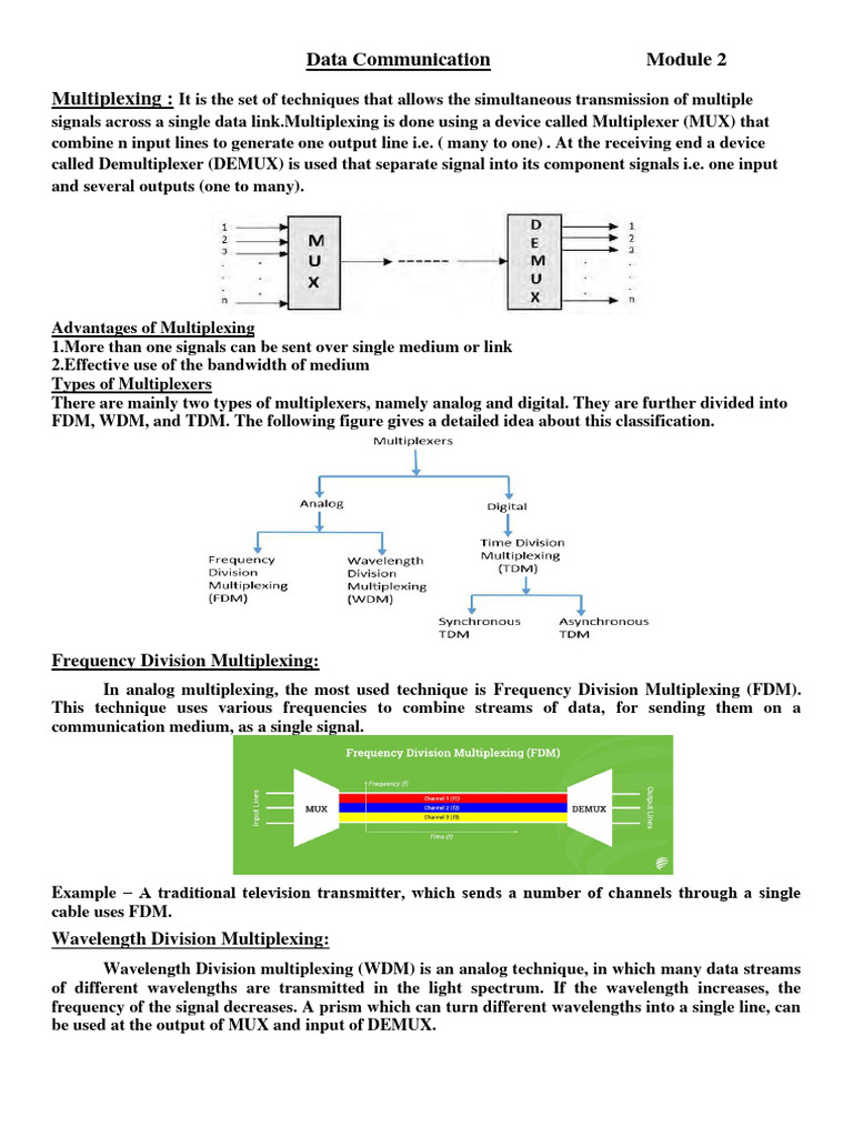 DC Module2 | PDF | Multiplexing | Cellular Network