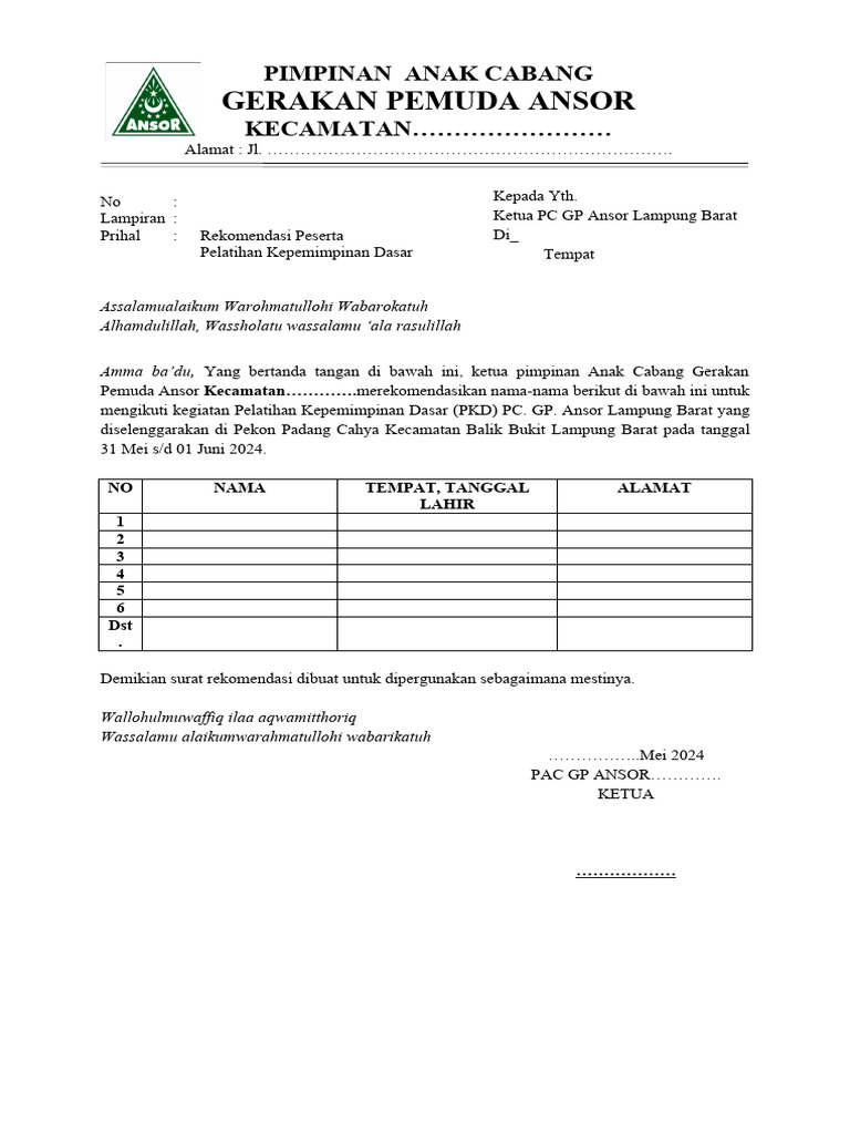 Contoh Rekomendasi | PDF