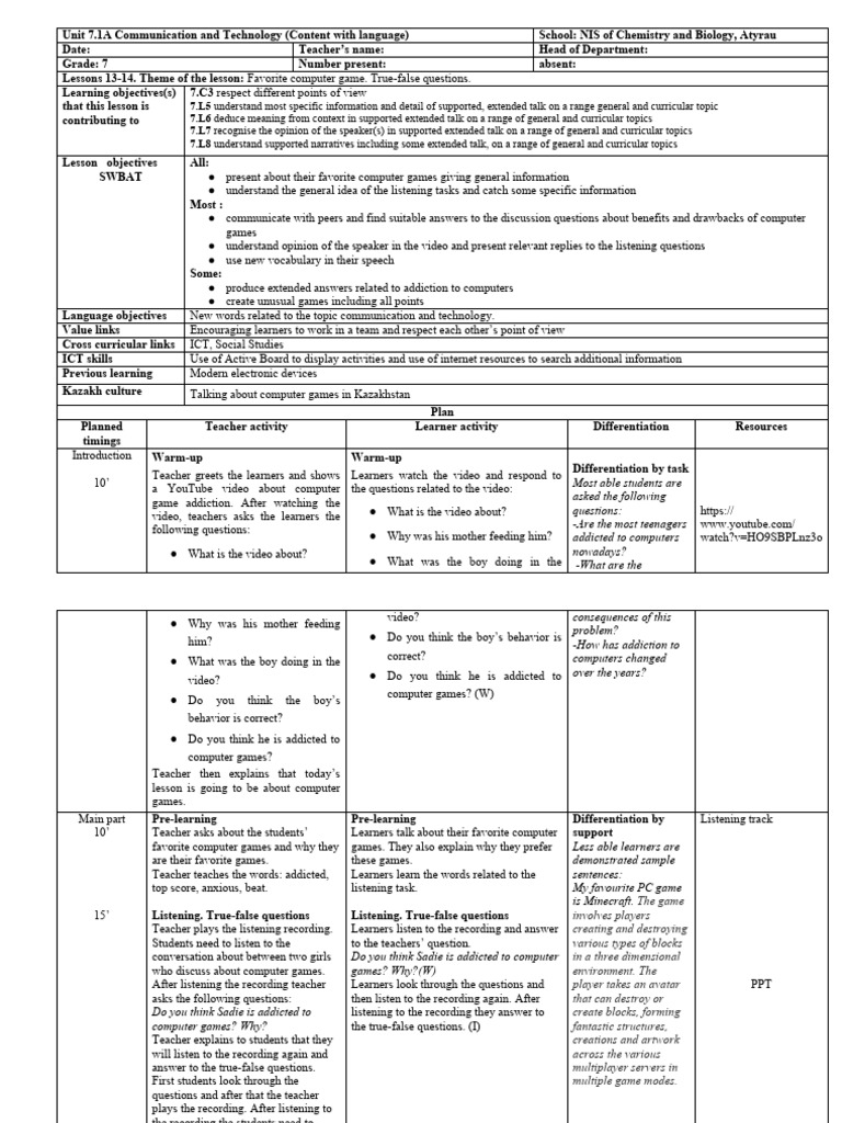 English - Grade7 - Communication and Technology | Download Free PDF ...