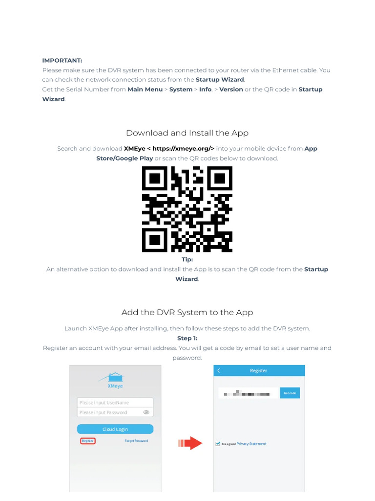XMye CCTV | PDF | Video | Qr Code