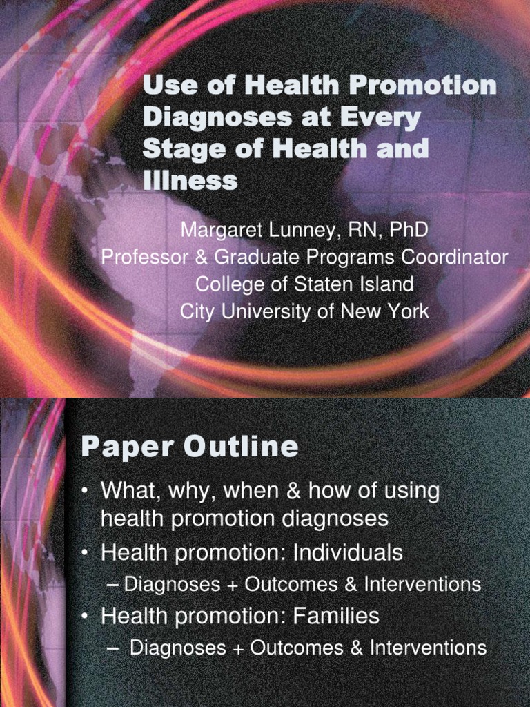 3 Use of Health Promotion Diagnoses at Every Stage | Download Free PDF ...