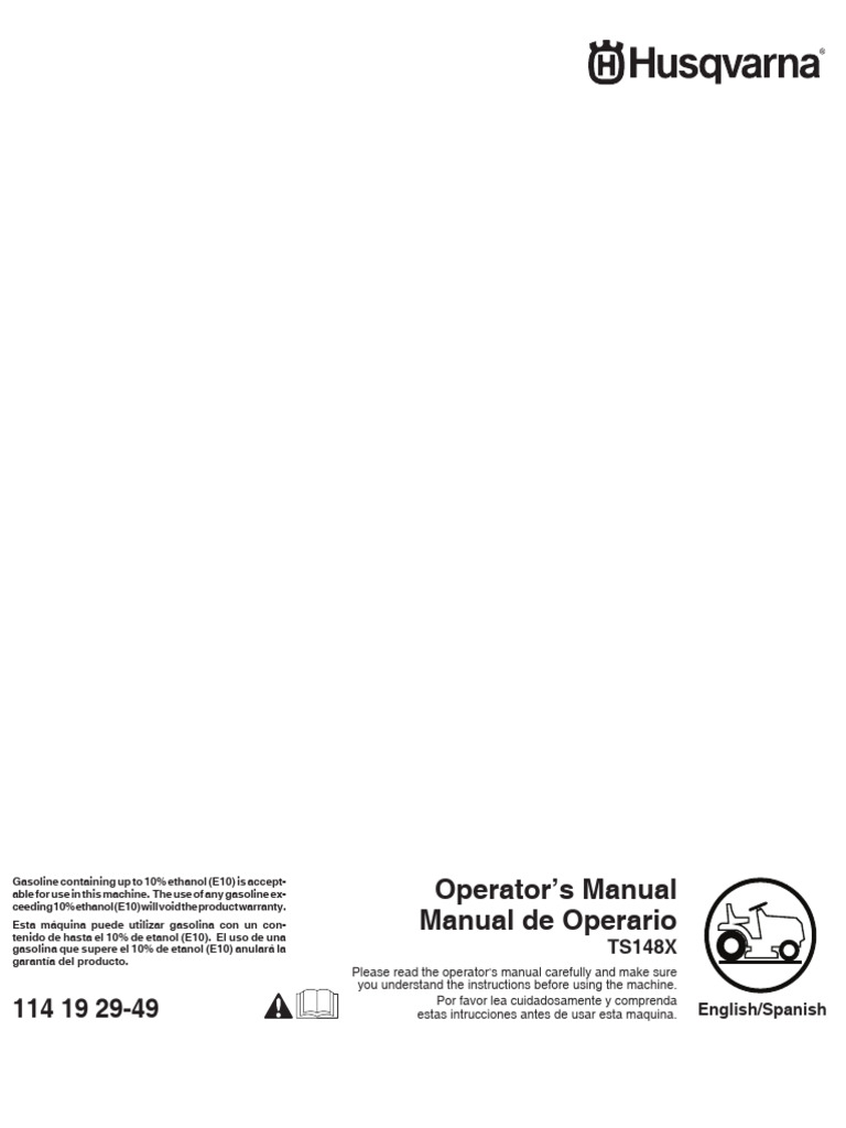 Operator's Manual Manual de Operario: English/Spanish | PDF | Tractor ...