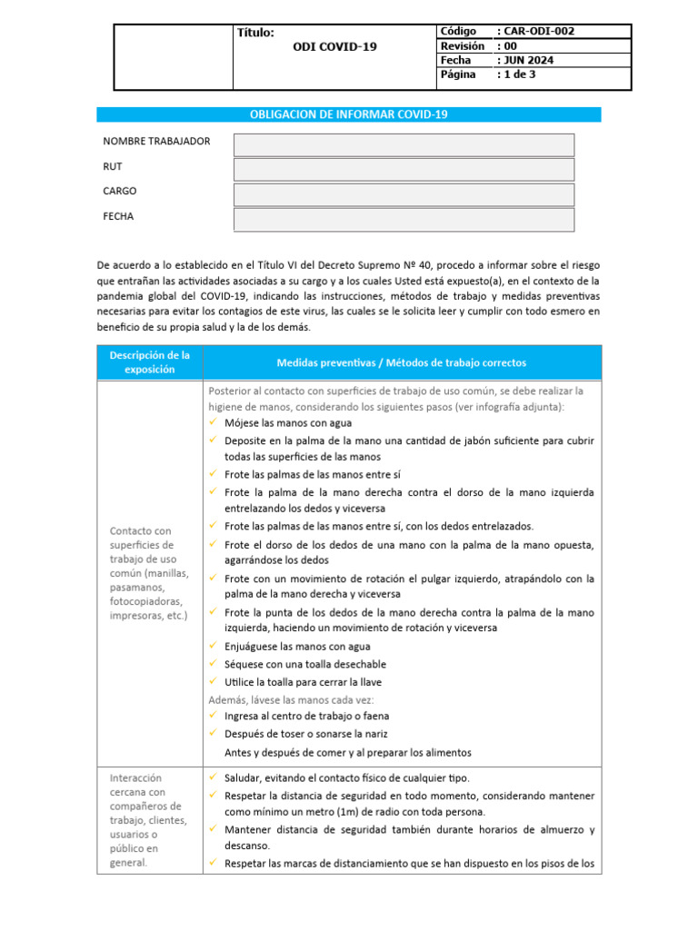Odi-Cat-002 Odi Covid-19 | PDF | Enfermedades y trastornos