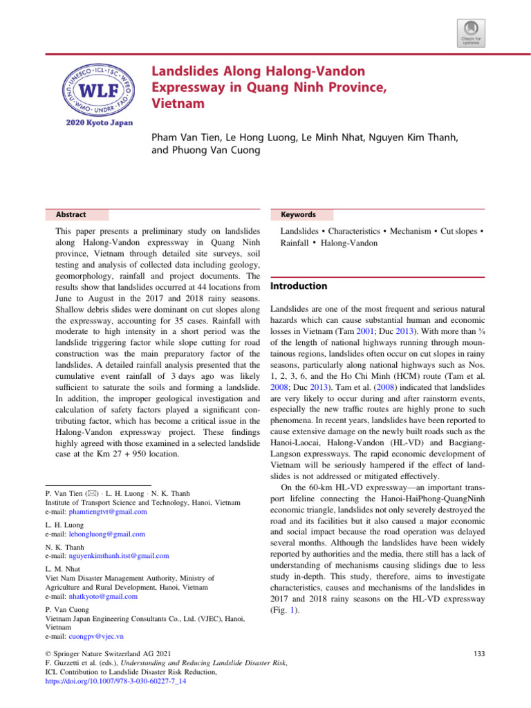 Landslides on Halong-Vandon Expressway | PDF | Landslide | Earth Sciences