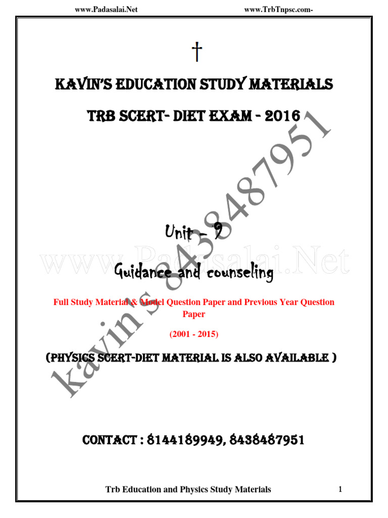 Guidance and Counseling - DIET Lecture Study Material | PDF | Mental ...