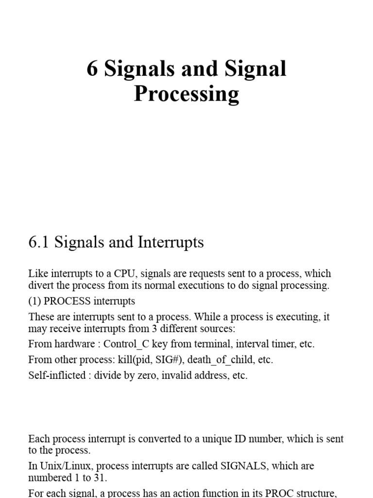 ch6信号处理 | PDF | Process (Computing) | Computing