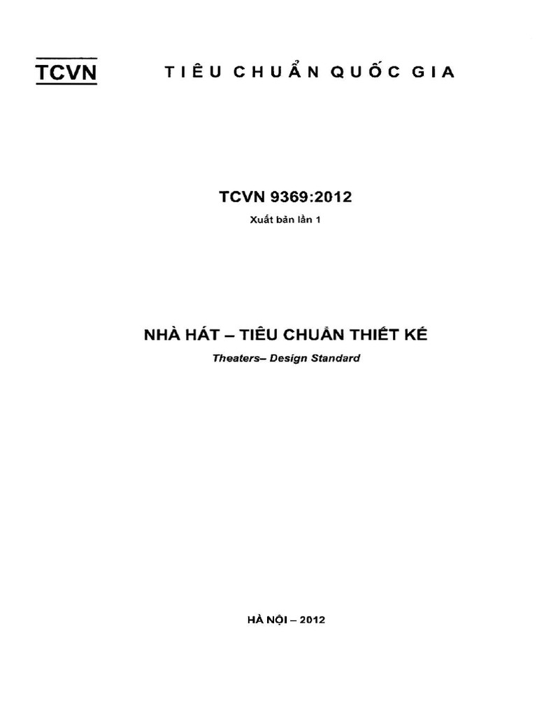TCVN 9369 2012 Tieu Chuan Thiet Ke Nha Hat | PDF