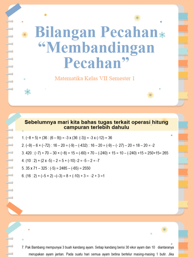 Membandingkan Pecahan | PDF