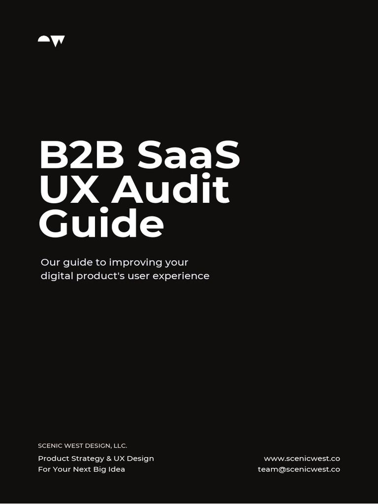B2B SaaS UX Audit Checklist & Guide 2023 | PDF | Information Technology ...