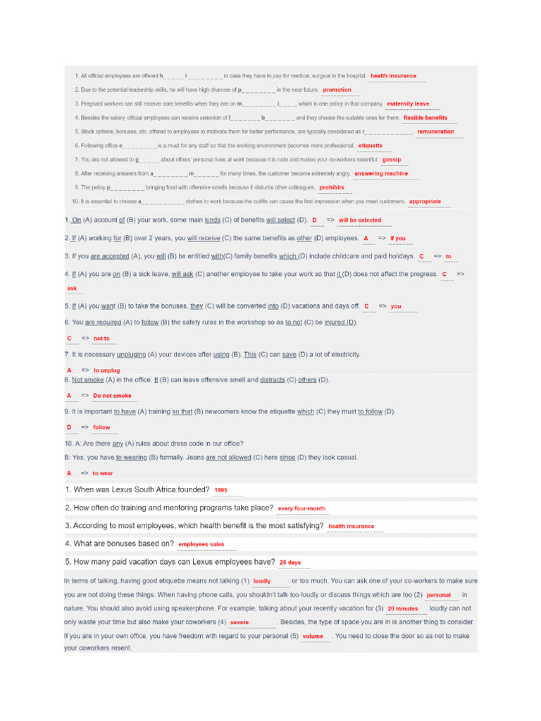 Answer Unit Test 3 | PDF