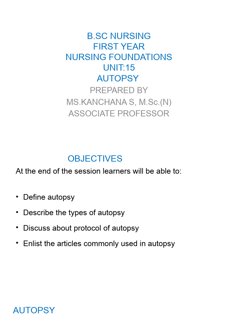 Autopsy | Download Free PDF | Autopsy | Pathology