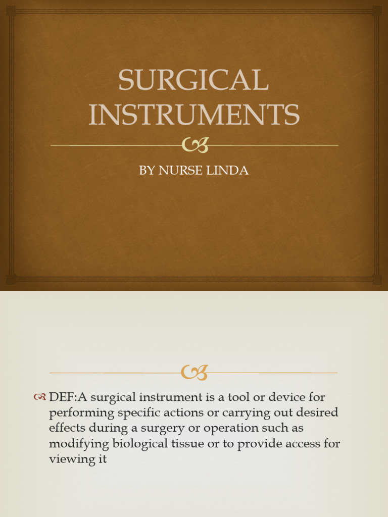 Surgical Instruments Updated | PDF