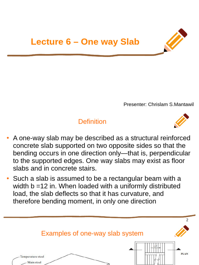 Lec-6-One-way-Slab | Download Free PDF | Bending | Reinforced Concrete