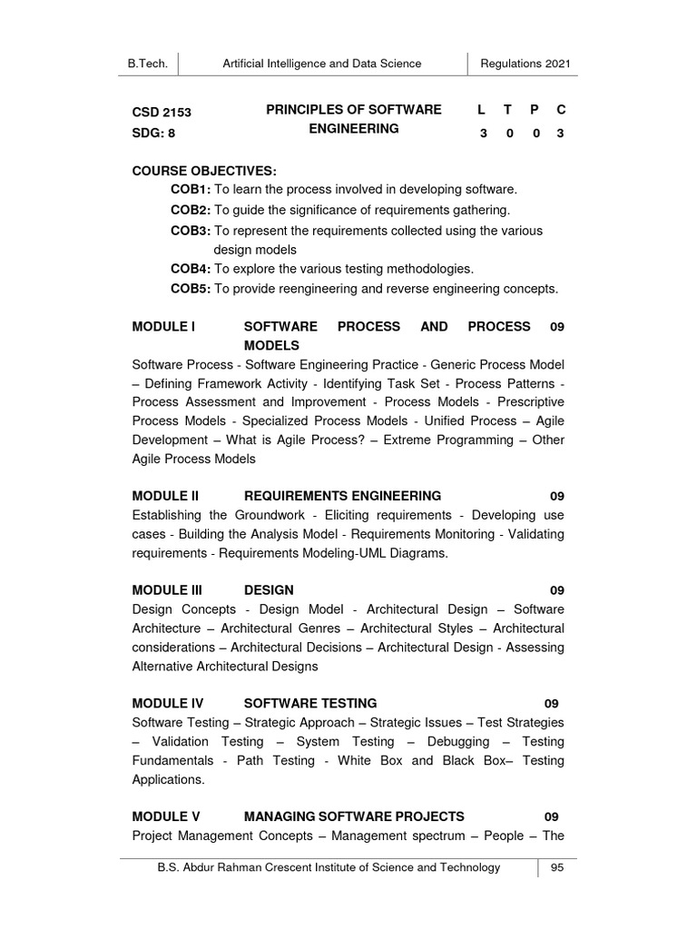 Principles of Software Engineering | PDF | Agile Software Development ...