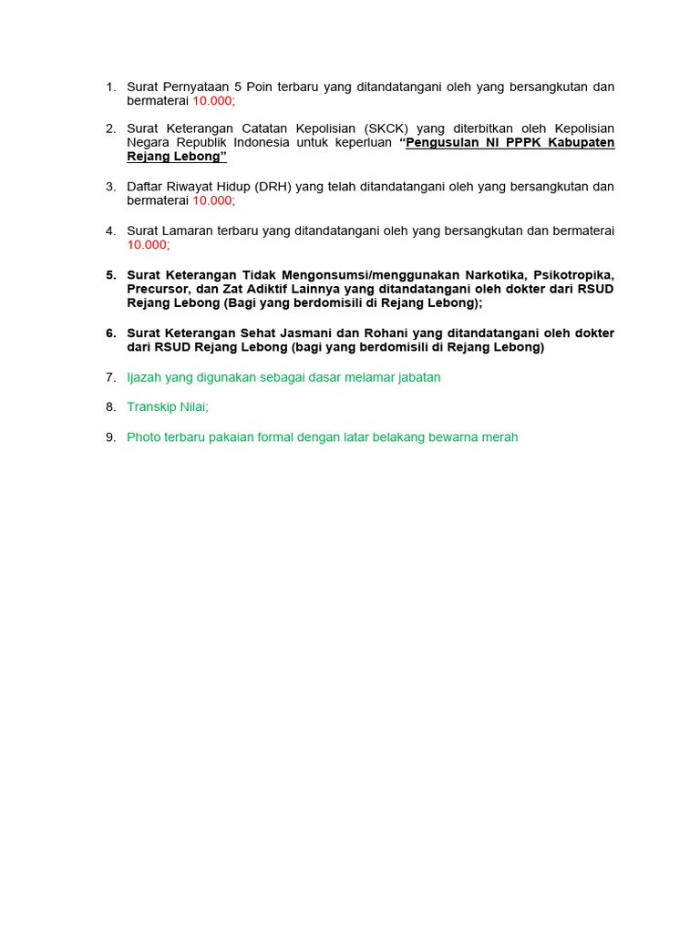 Pemberkasan P3K | PDF