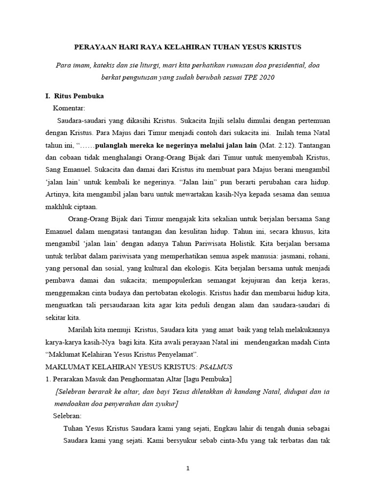 HARI RAYA KELAHIRAN TUHAN-Final | PDF